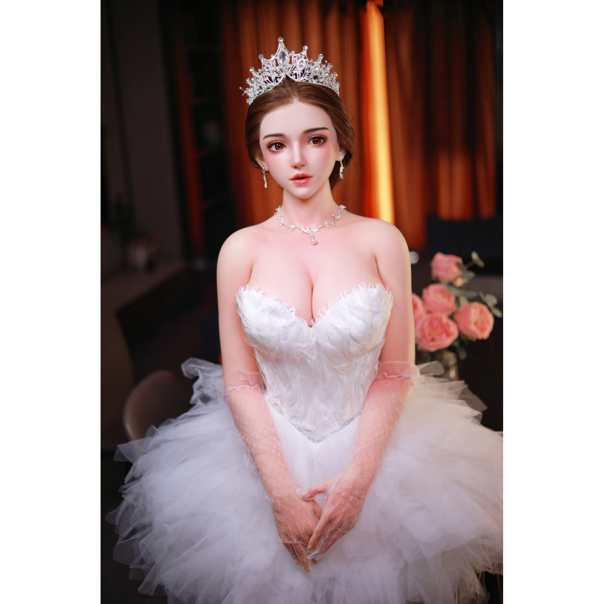 FUDOLL 163cm D J033 Rose (with movable jaw) Full Silicone Sex Doll